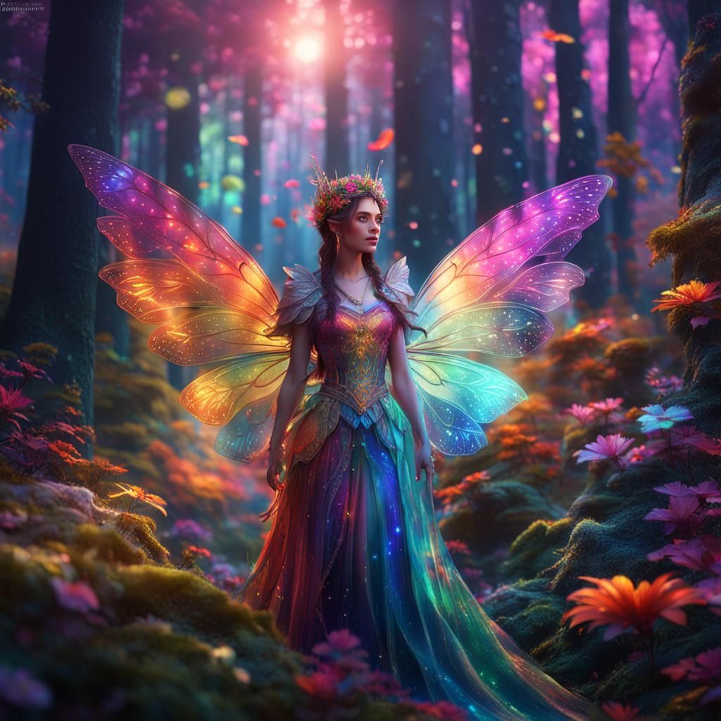 Iridescencent Fantasy - AI Generated Artwork - NightCafe Creator