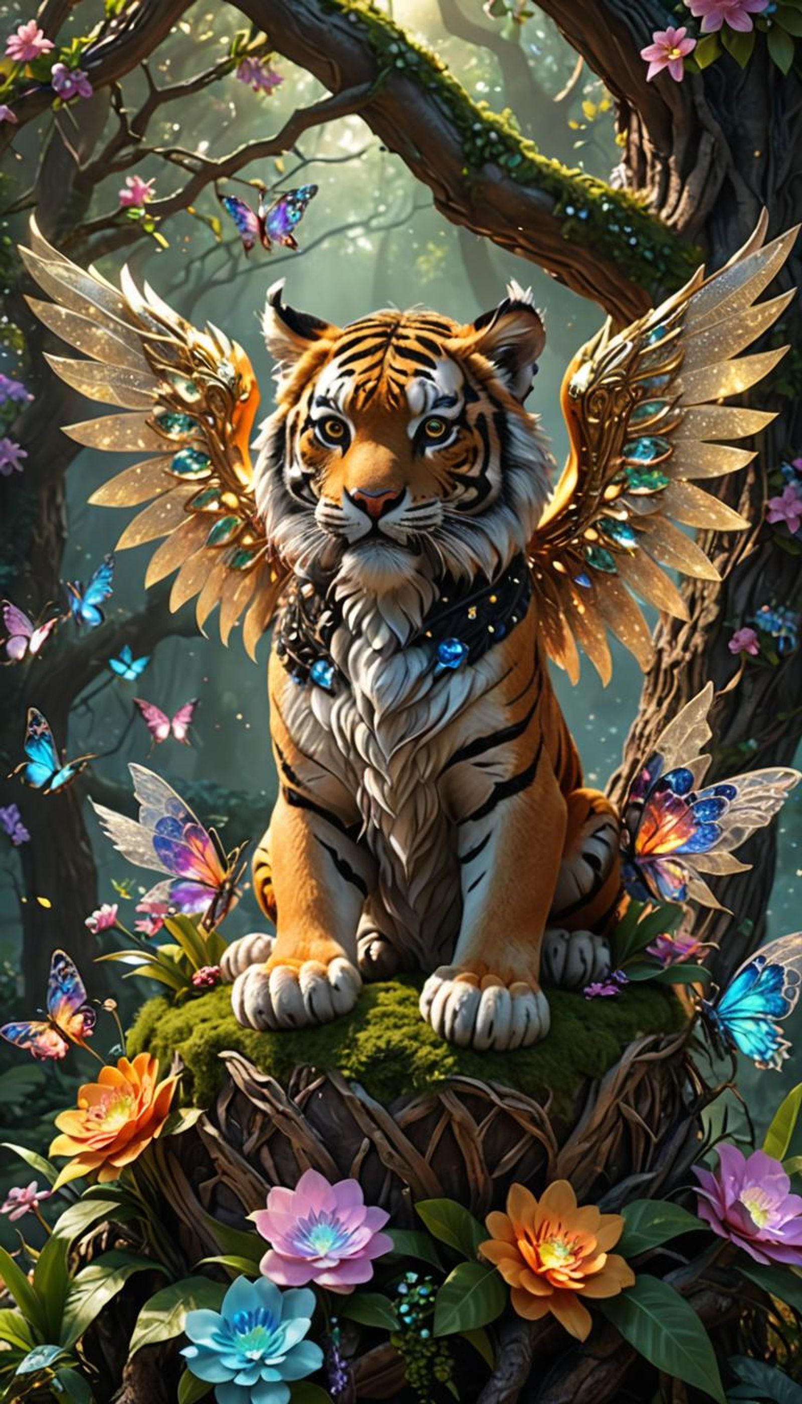 Tiger Chimera - AI Generated Artwork - NightCafe Creator