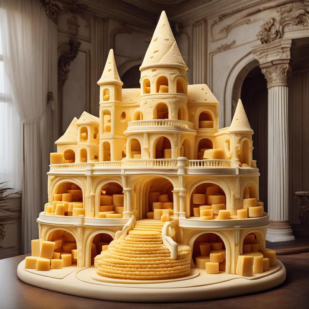 Cheese mansion inside of a mansion - AI Generated Artwork - NightCafe ...