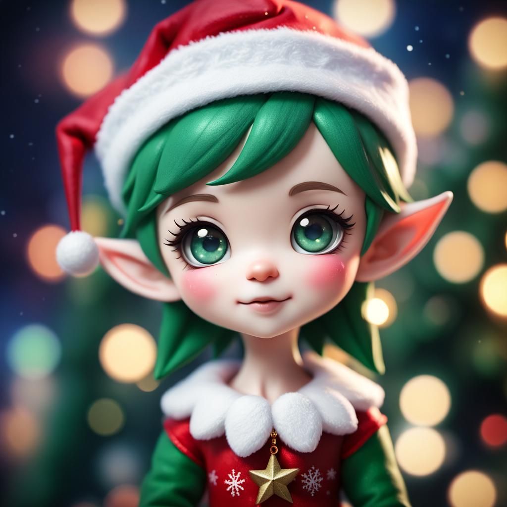 Ellie the Christmas Elf - AI Generated Artwork - NightCafe Creator