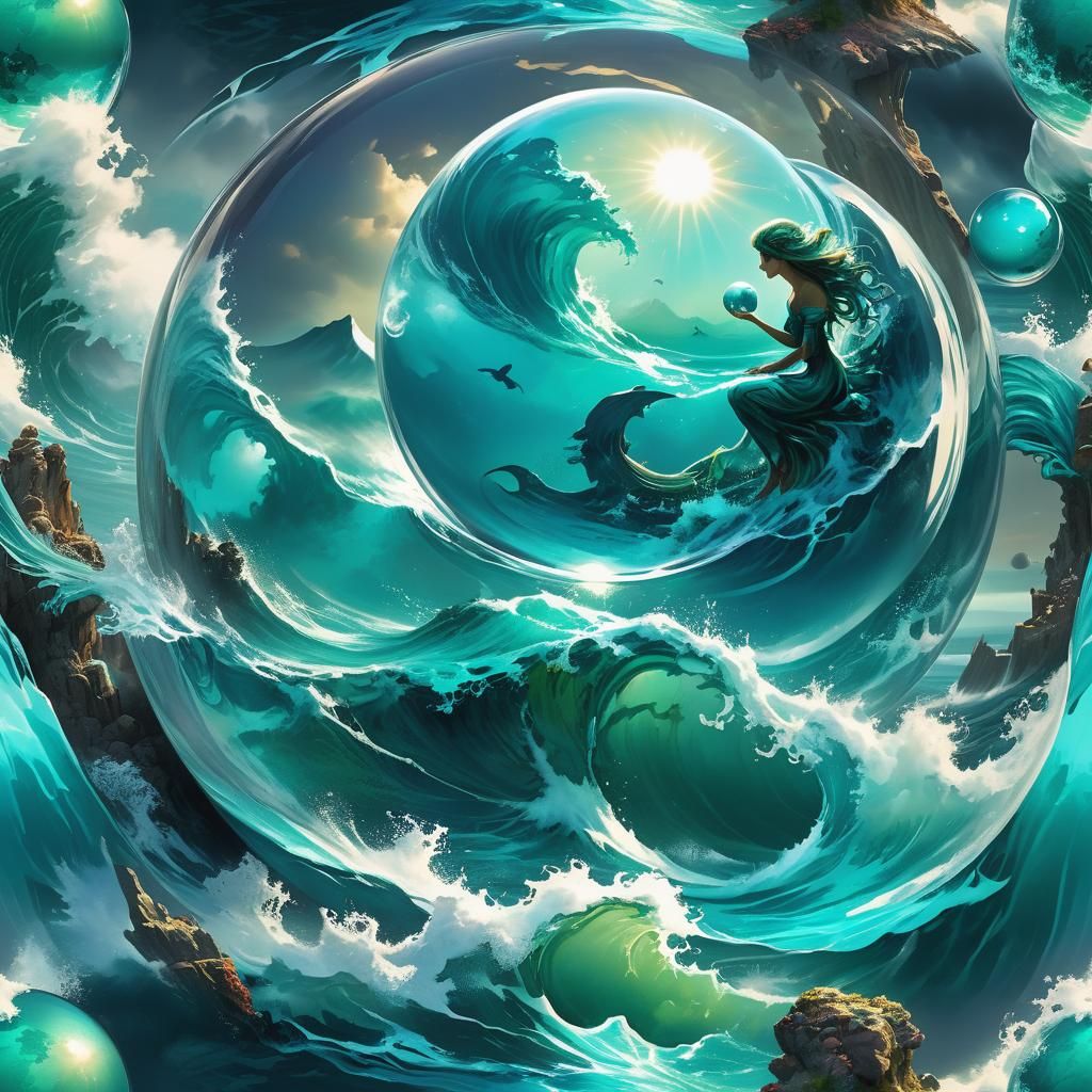 Turquoise rhapsody - AI Generated Artwork - NightCafe Creator