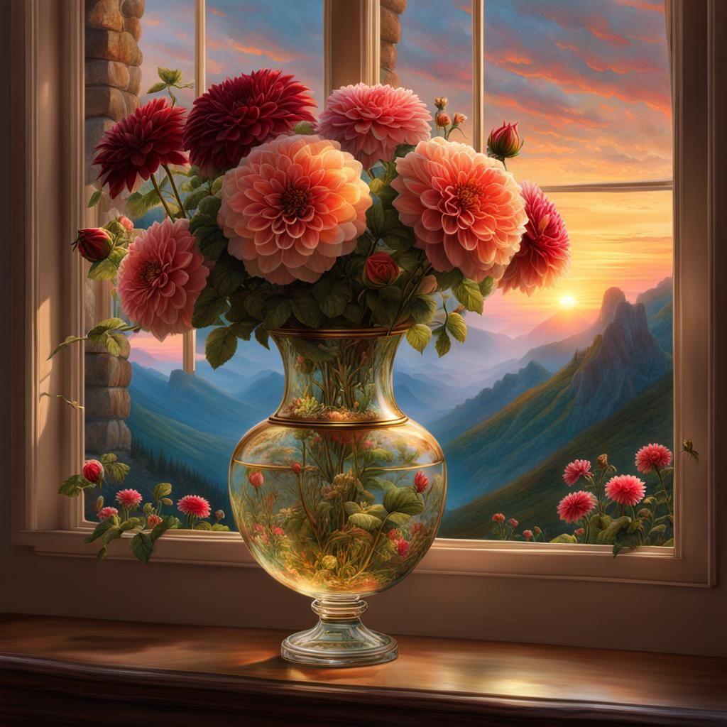Still life at sunset - AI Generated Artwork - NightCafe Creator