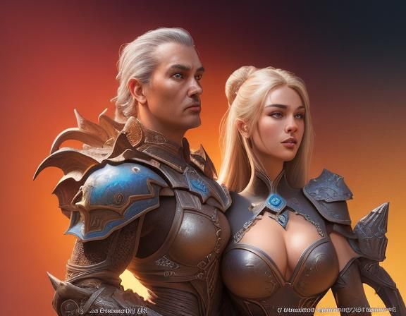 Everquest: Hyperrealistic, intricately detailed, color depth, EBas and Frank Frazetta comic book ...