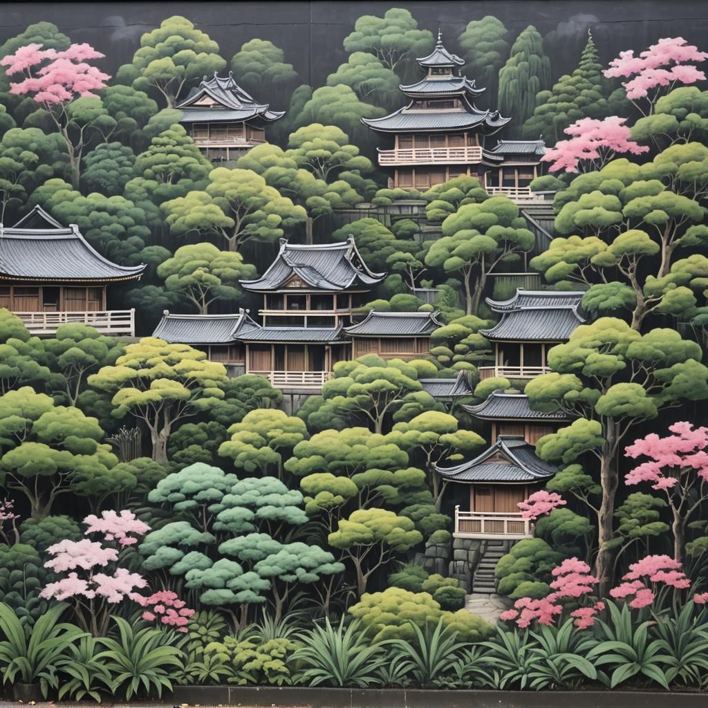 Japan in chalk - AI Generated Artwork - NightCafe Creator