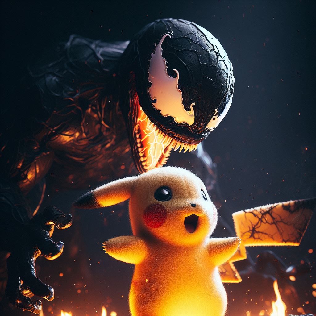 Venom Meets Pikachu. (Comic strip) - AI Generated Artwork - NightCafe ...