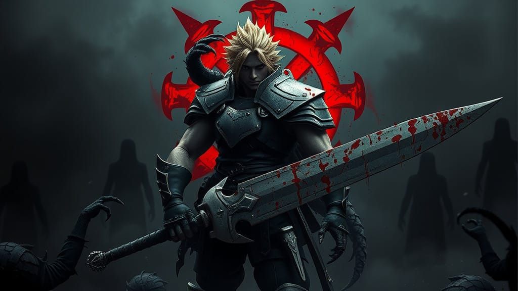 Tormented Warrior in Dark Fantasy - AI Art