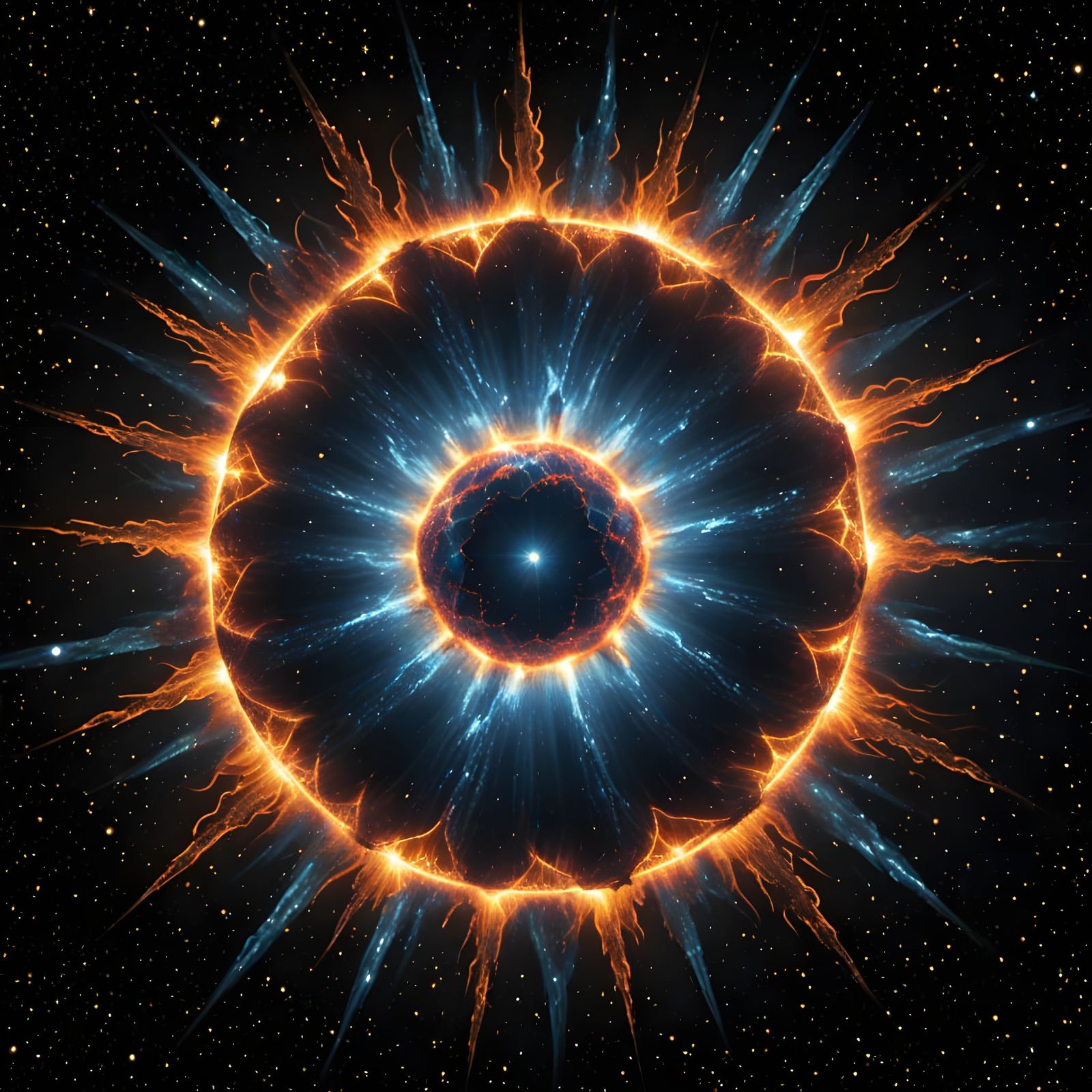Explosion - Cosmic Cataclysm in Vibrant Colors