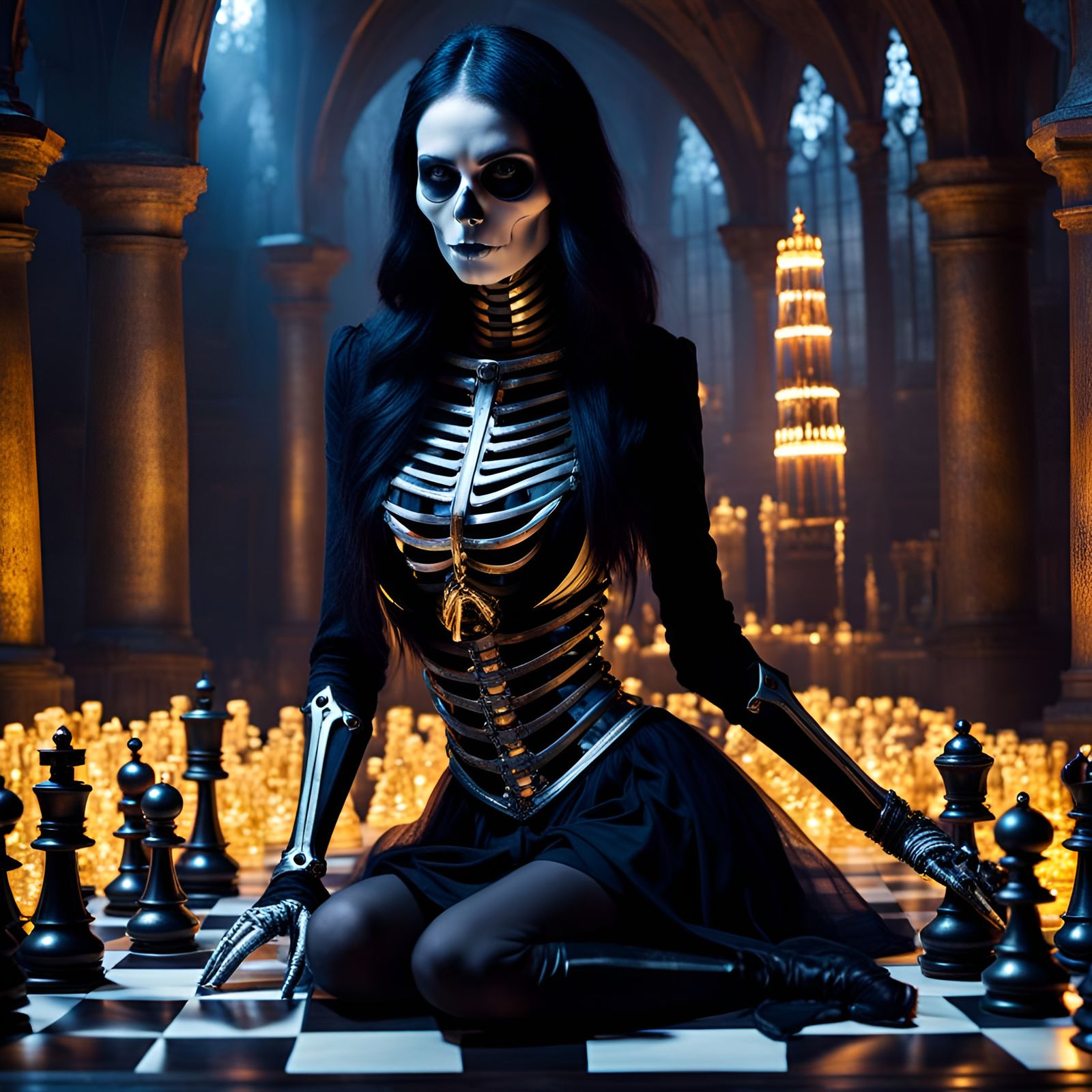 An Enchanting Nightmare🖤♟️ - AI Generated Artwork - NightCafe Creator