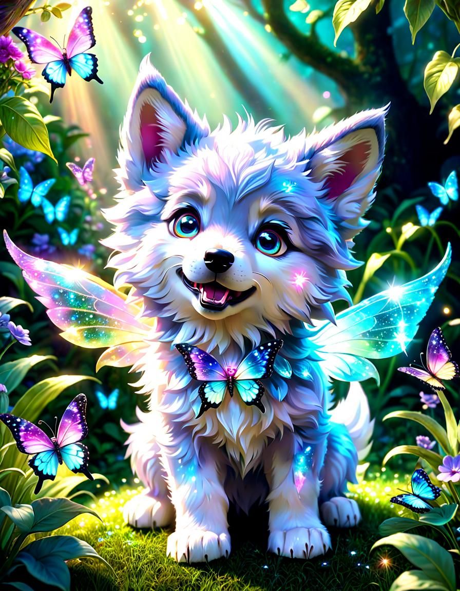 Fairy Wolf - AI Generated Artwork - NightCafe Creator