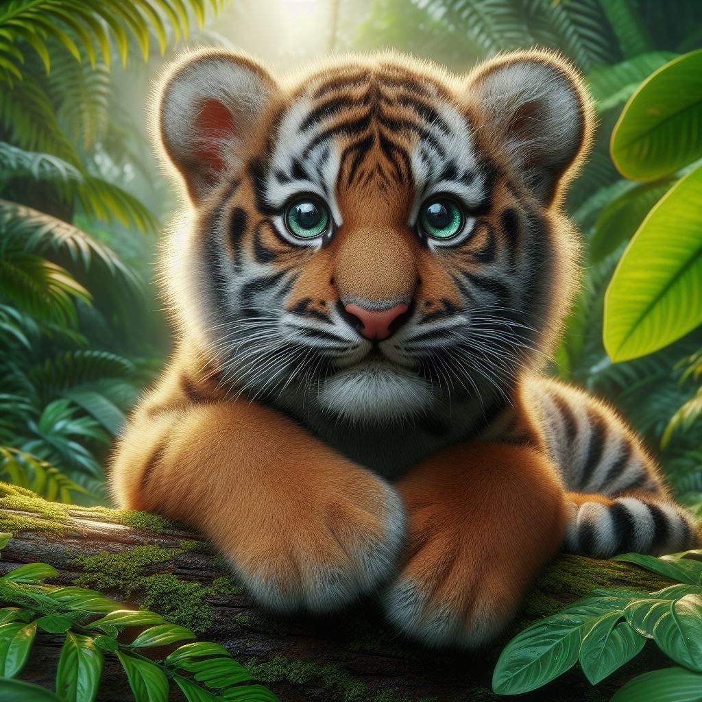 Cute Fuzzy Tiger Cub - AI Generated Artwork - NightCafe Creator