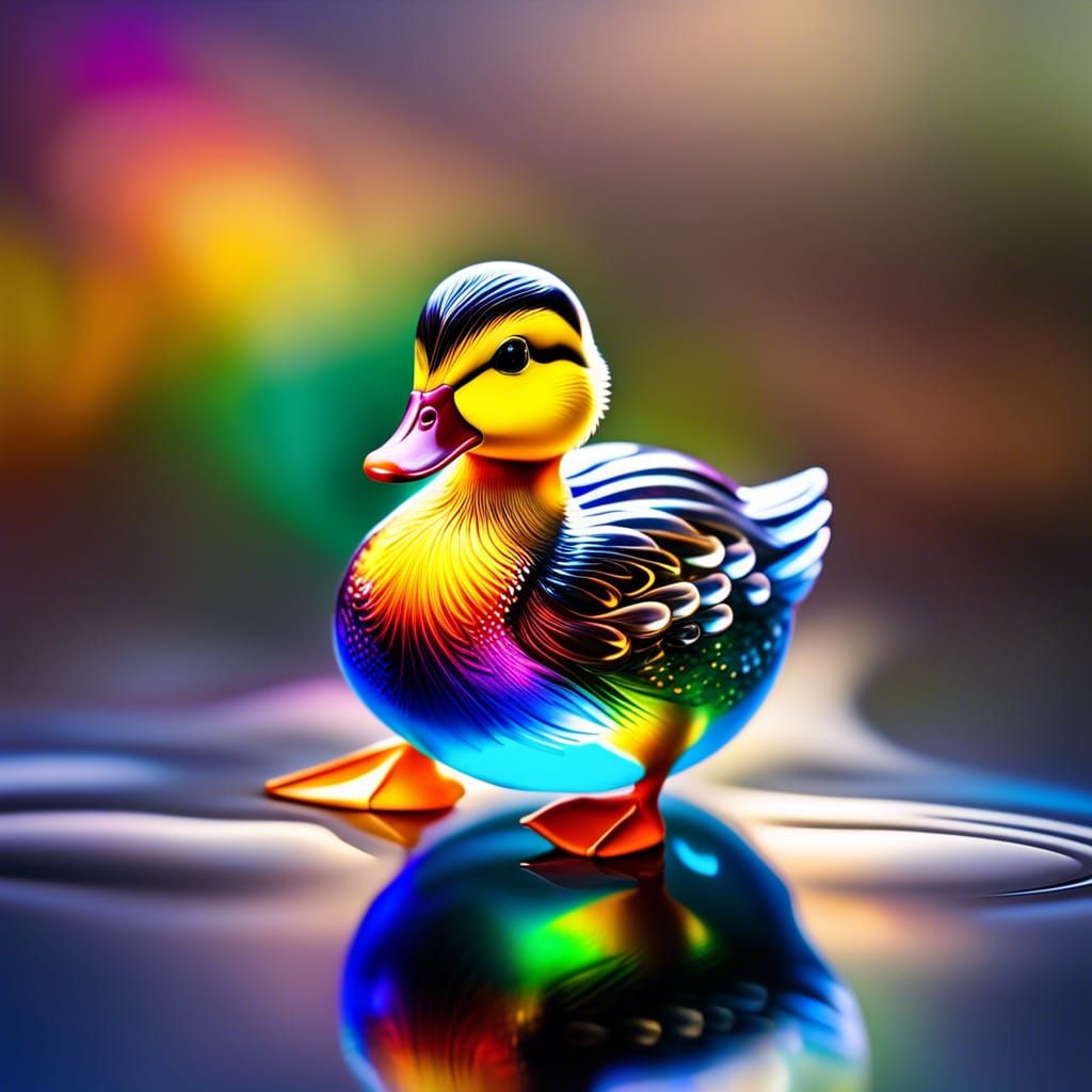 Glass blown duckling - AI Generated Artwork - NightCafe Creator
