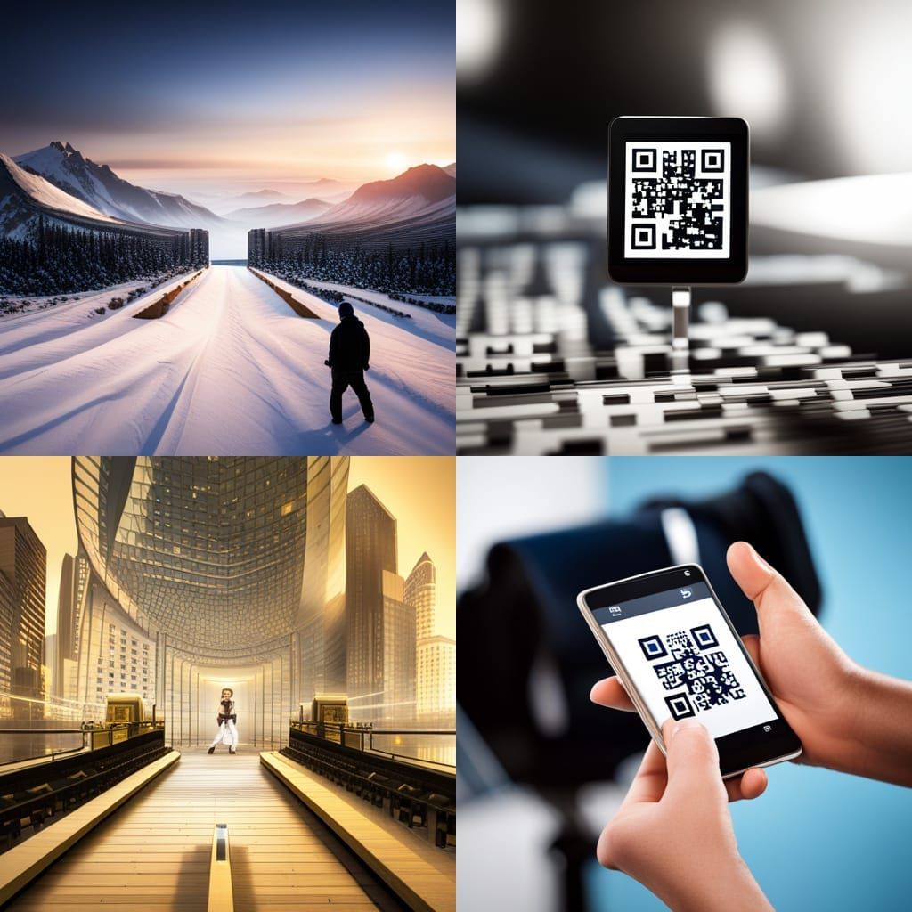 A picture of a QR code close to the camera, micro - AI Generated ...