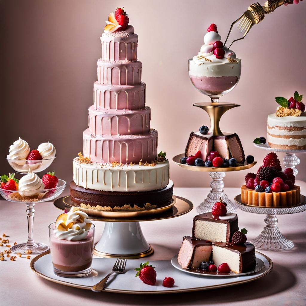 Dessert Table - AI Generated Artwork - NightCafe Creator