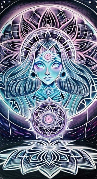 Ethereal Lady in Perfect Harmony - AI Art