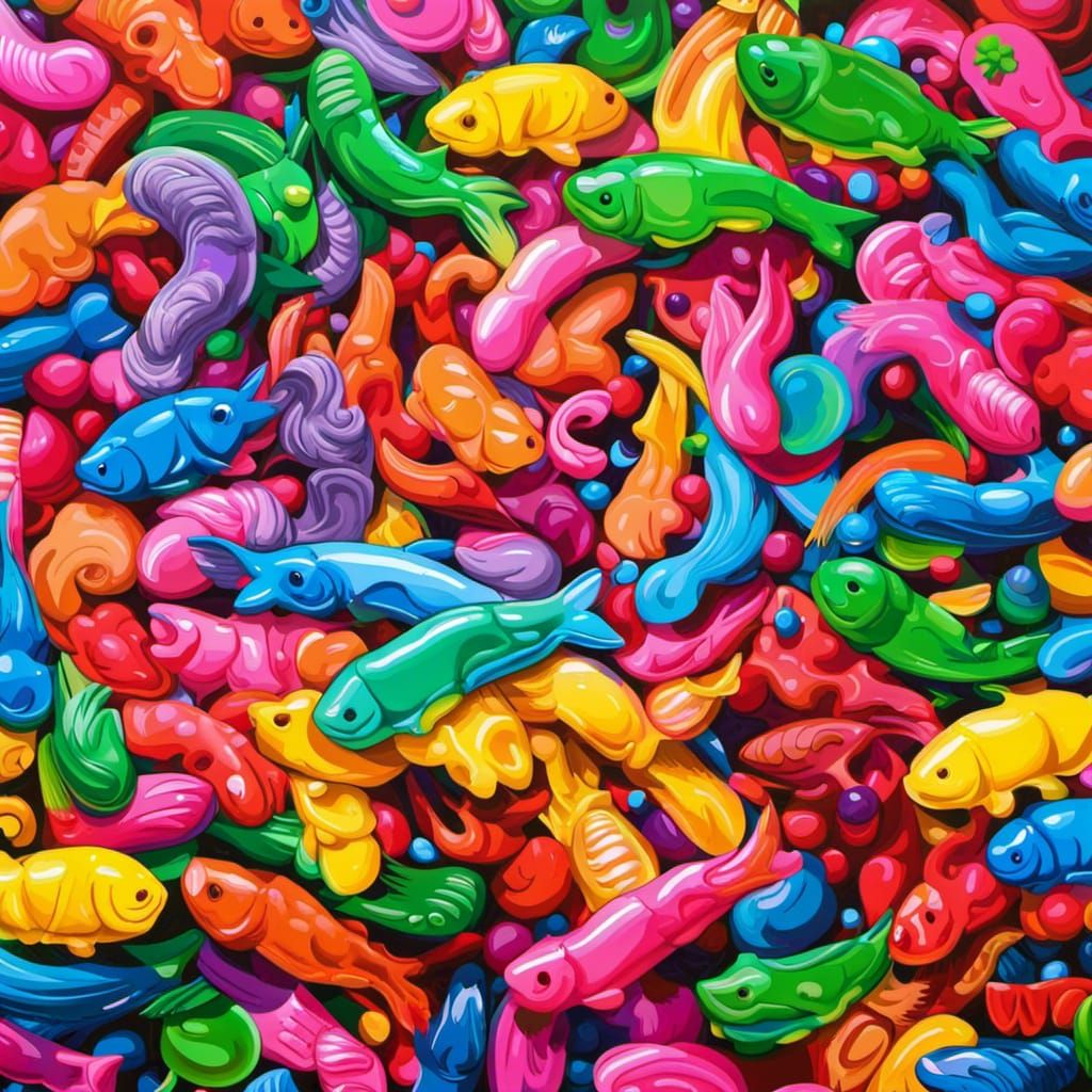 shop featuring only gummi worms bear and fish colorful store ...