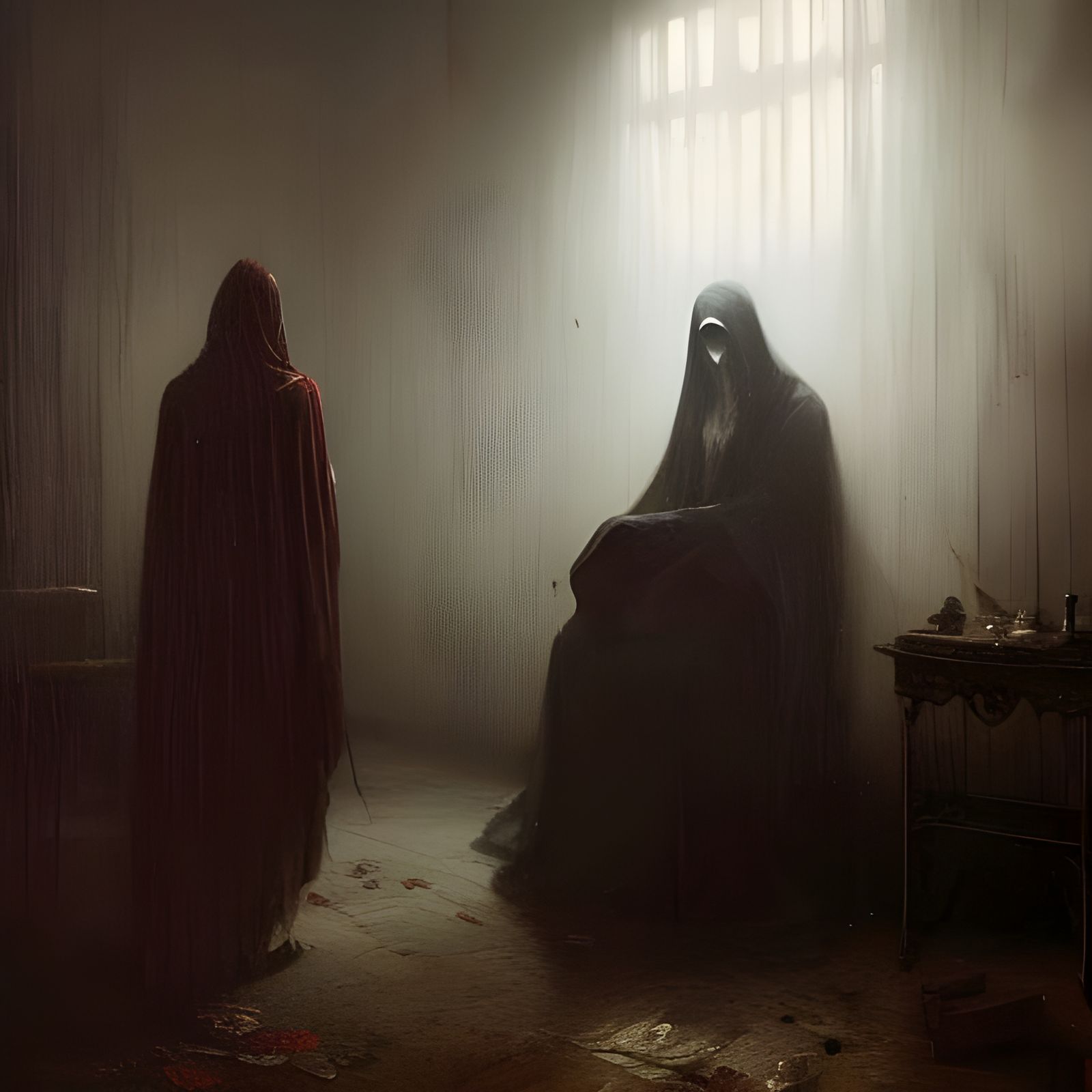 The ghostly visitor - AI Generated Artwork - NightCafe Creator