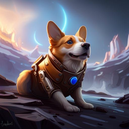 Cyborg corgi - AI Generated Artwork - NightCafe Creator