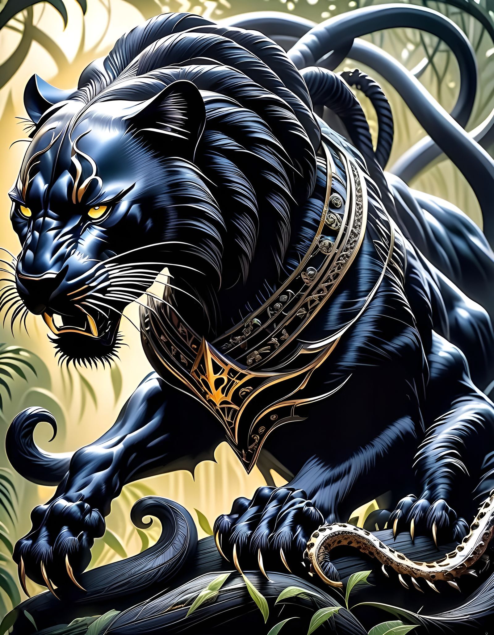 "D&D displacer beast" - AI Generated Artwork - NightCafe Creator