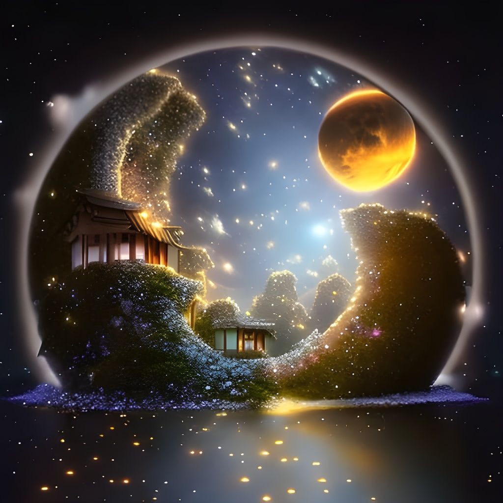 Life on the moon | Shimmering Dreamscape Series - AI Generated Artwork ...