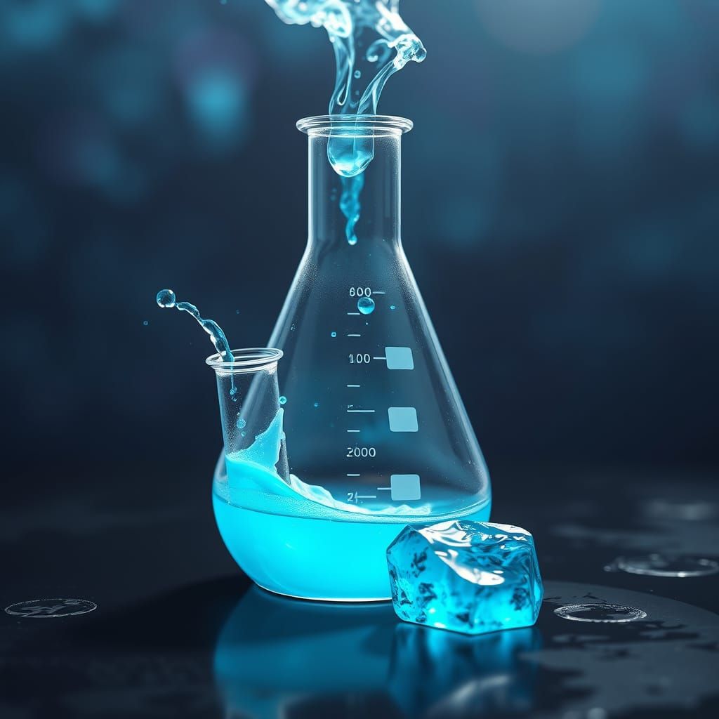 Mystical Blue Meth in a Chemistry Beaker - AI Art