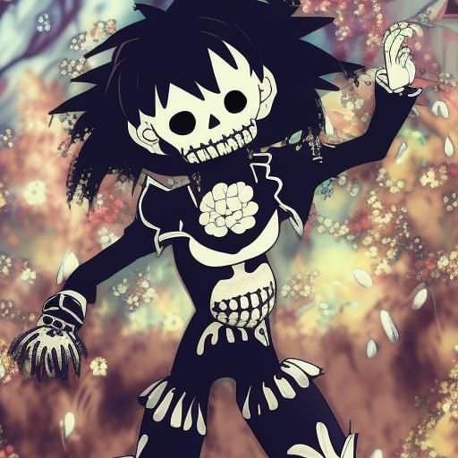 Two skeletons dressed up and dancing by artist "anime", Anime Key ...
