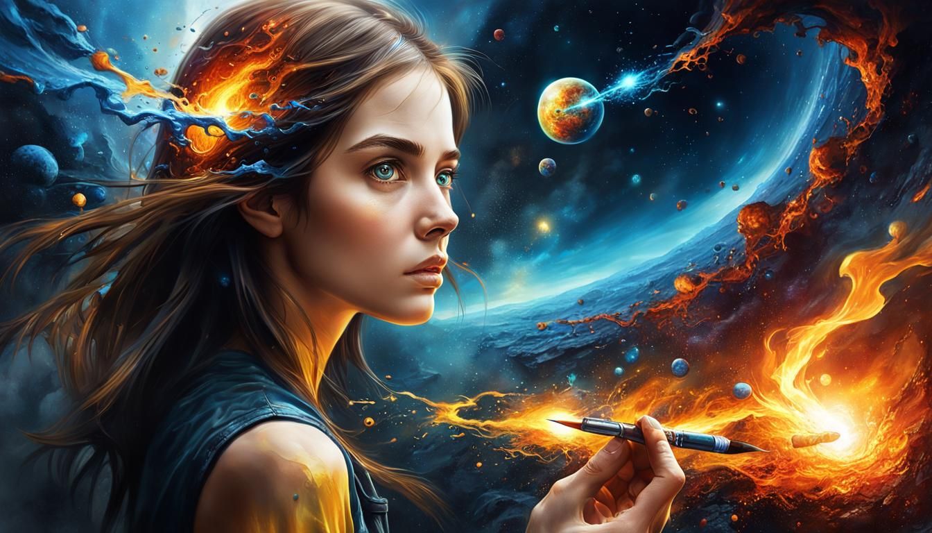 Inspiration from the universe - AI Generated Artwork - NightCafe Creator