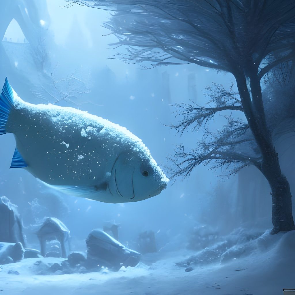 A Snowy Fish - AI Generated Artwork - NightCafe Creator