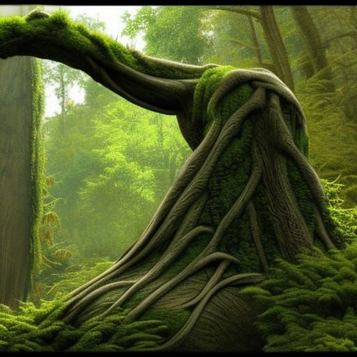 Treebeard the ent, except that he is a brachiosaurus covered in moss ...