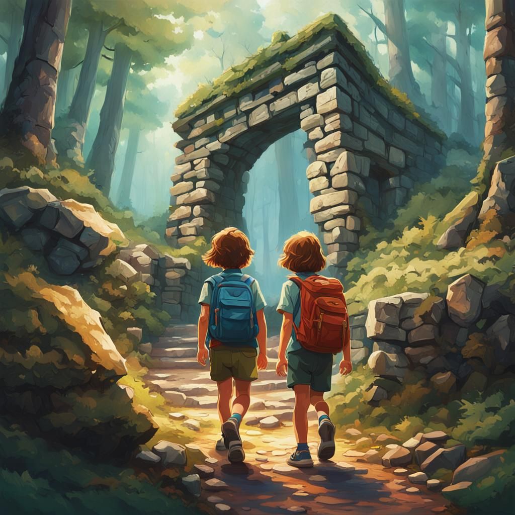 Sibling adventure - AI Generated Artwork - NightCafe Creator