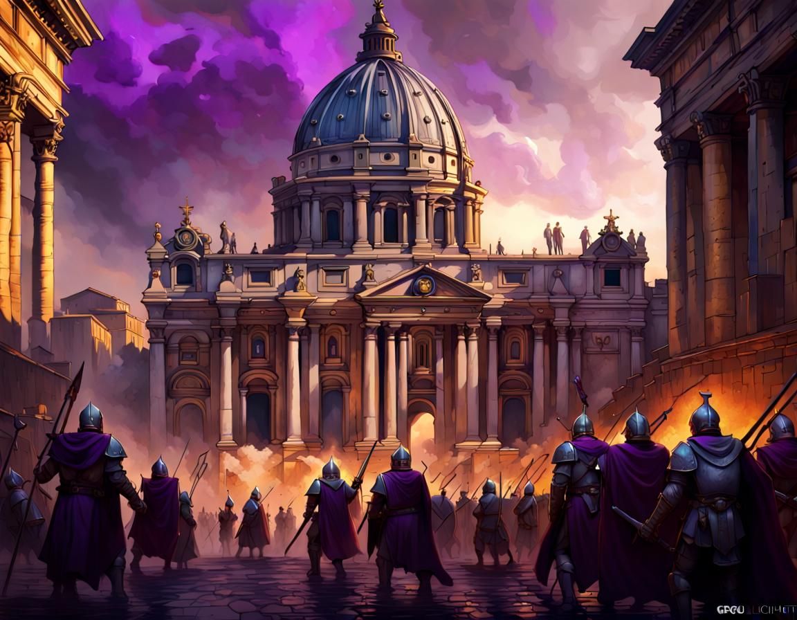 Neo-templar knights defending Rome in XXI century - AI Generated ...