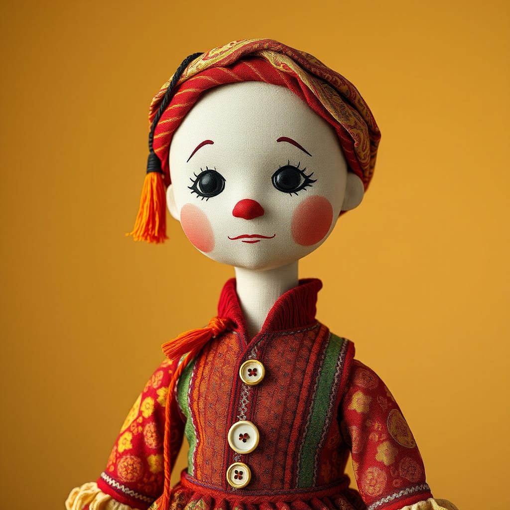 Traditional Lanzarote Island Rag Doll in Exquisite... - AI Art