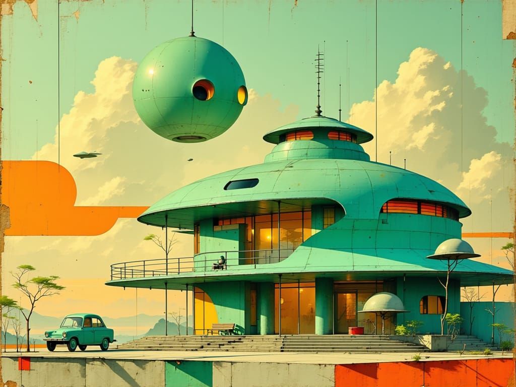 Retro-Mech Haven: A Futuristic Robot Home