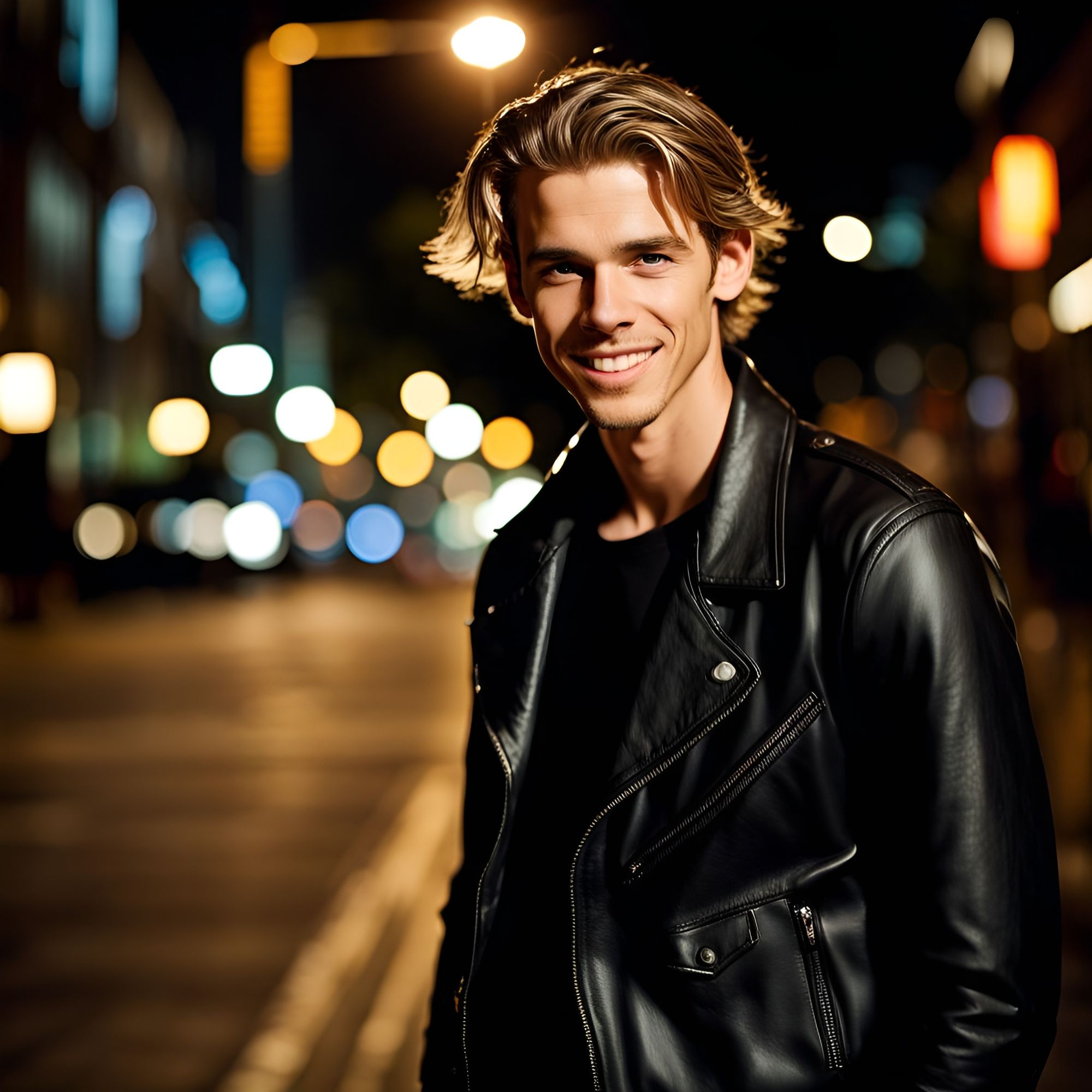 An image of a beautiful young man resembling Austin Butler, standing on ...