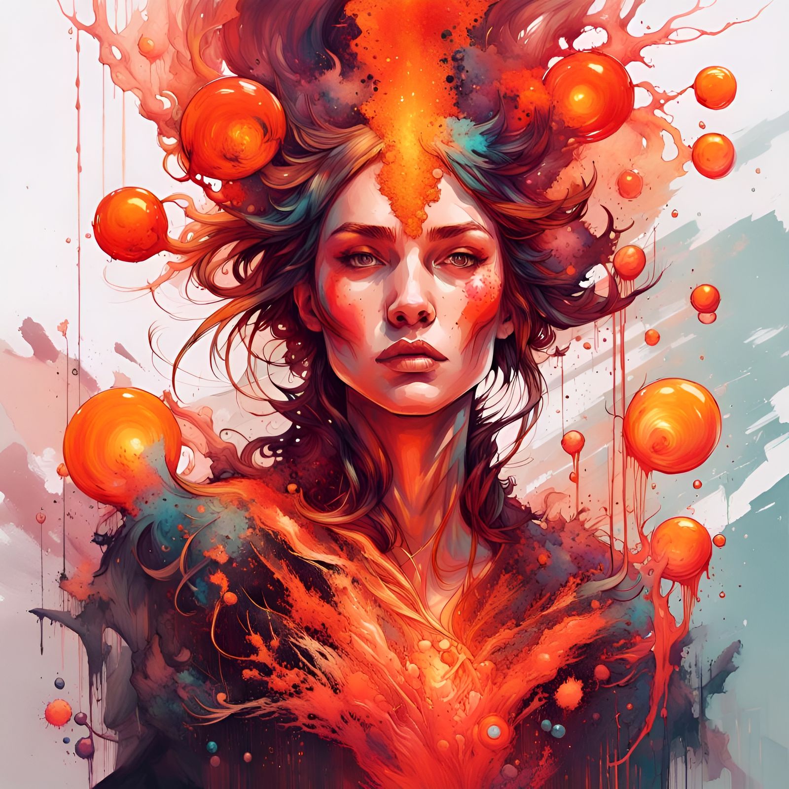 Lava portrait - AI Generated Artwork - NightCafe Creator