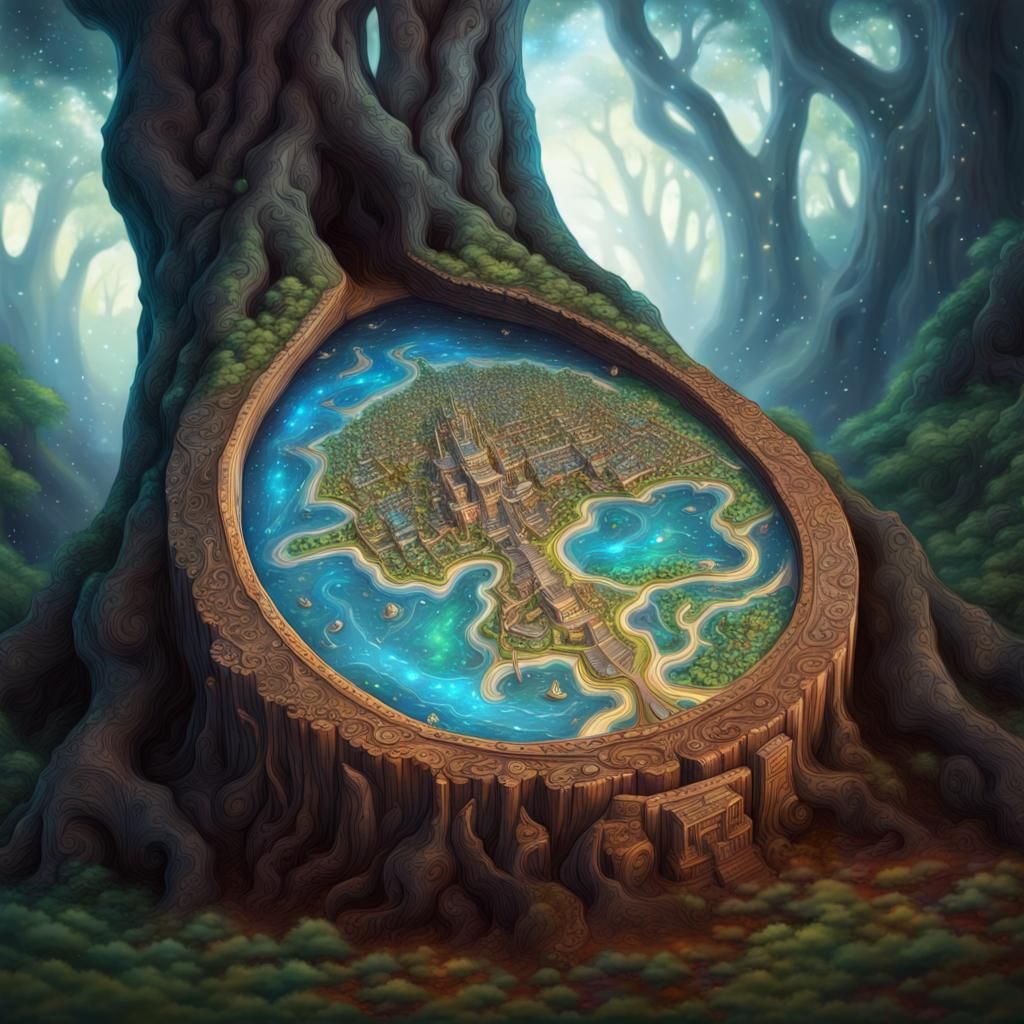 Tree Map - AI Generated Artwork - NightCafe Creator