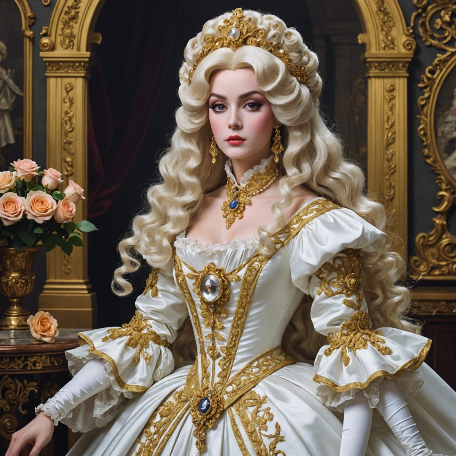 Prospera Mercury, Elnora Samaya, in the style of La Rose de Versailles ...