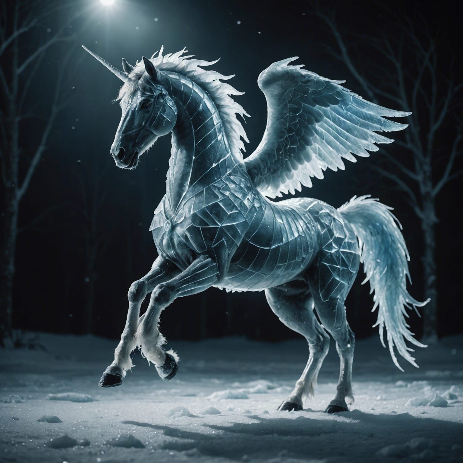 ice horse - AI Generated Artwork - NightCafe Creator