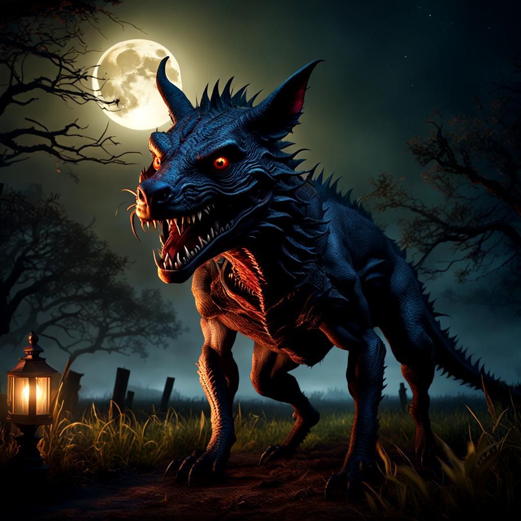 Chupacabra on hunting mode - AI Generated Artwork - NightCafe Creator