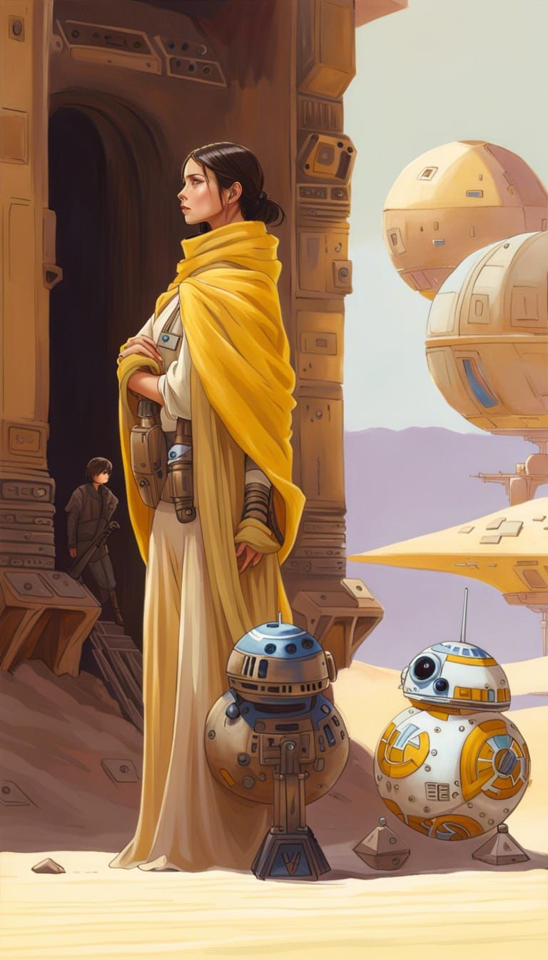 Tatooine droid scavenger - AI Generated Artwork - NightCafe Creator