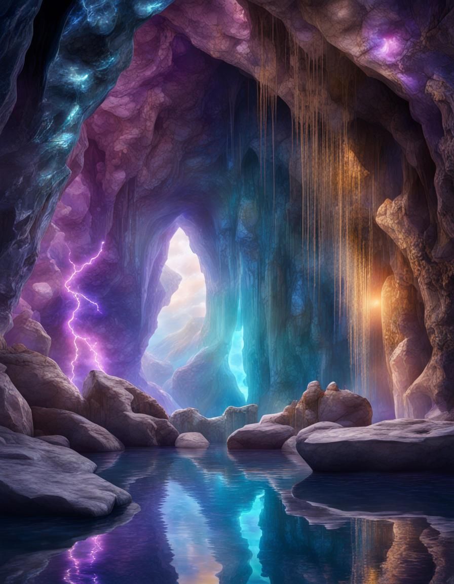 Grotte intense - AI Generated Artwork - NightCafe Creator