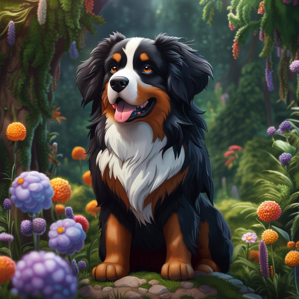 Bernese Mountain Dog 🐕 - AI Generated Artwork - NightCafe Creator