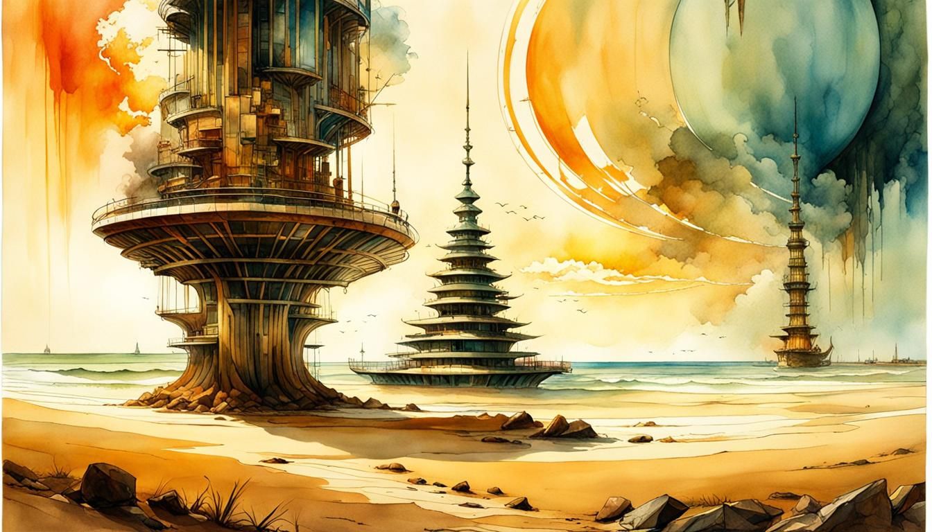 Weird World Nine - AI Generated Artwork - NightCafe Creator