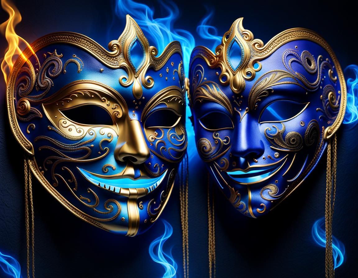 Two Masquerade Masks - AI Generated Artwork - NightCafe Creator