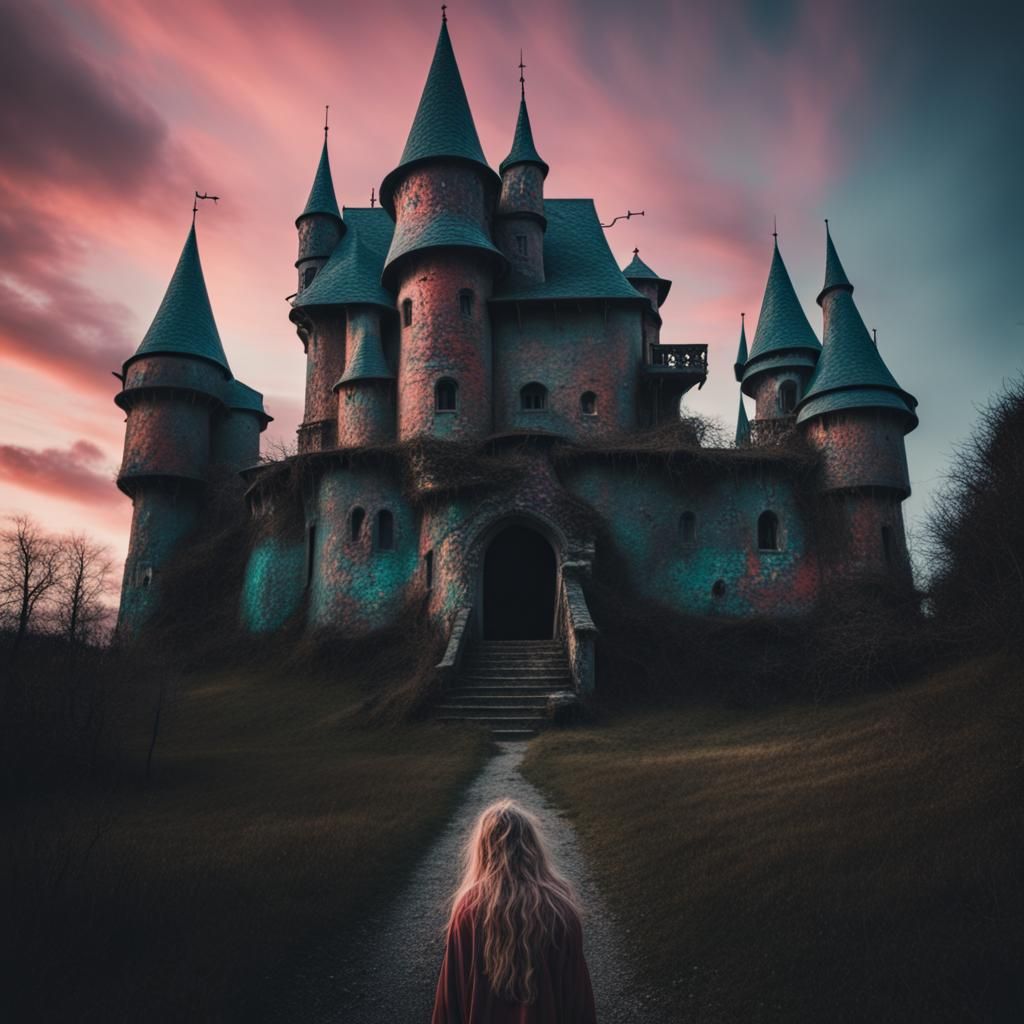 Psychedelic fantasy castle - AI Generated Artwork - NightCafe Creator