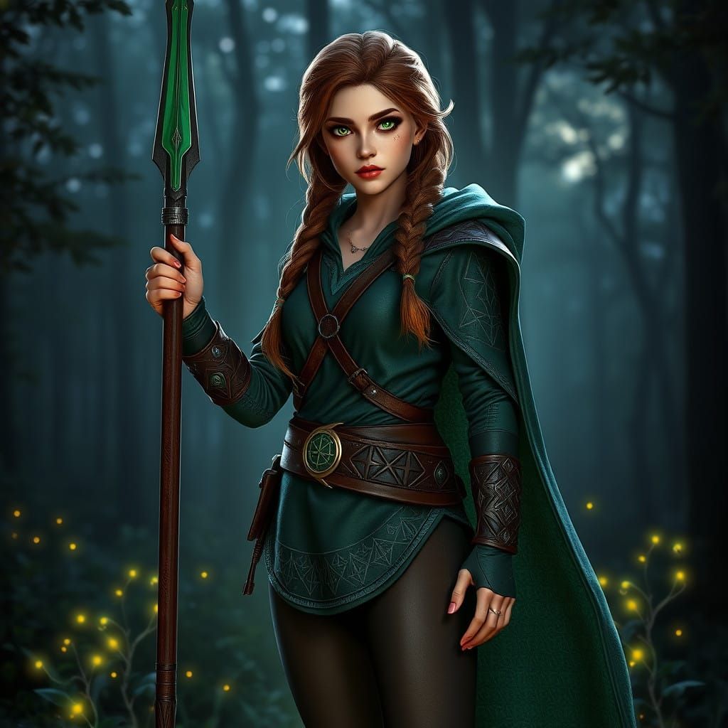 Female Ranger (D&D Type Character) - Enchanted Forest Huntre...