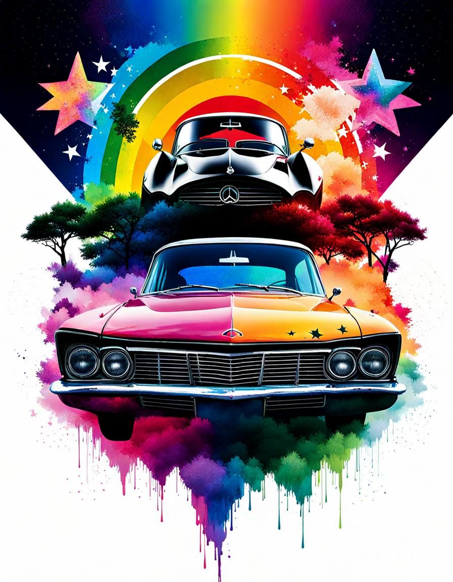 Splash Art Car Evolved - AI Generated Artwork - NightCafe Creator