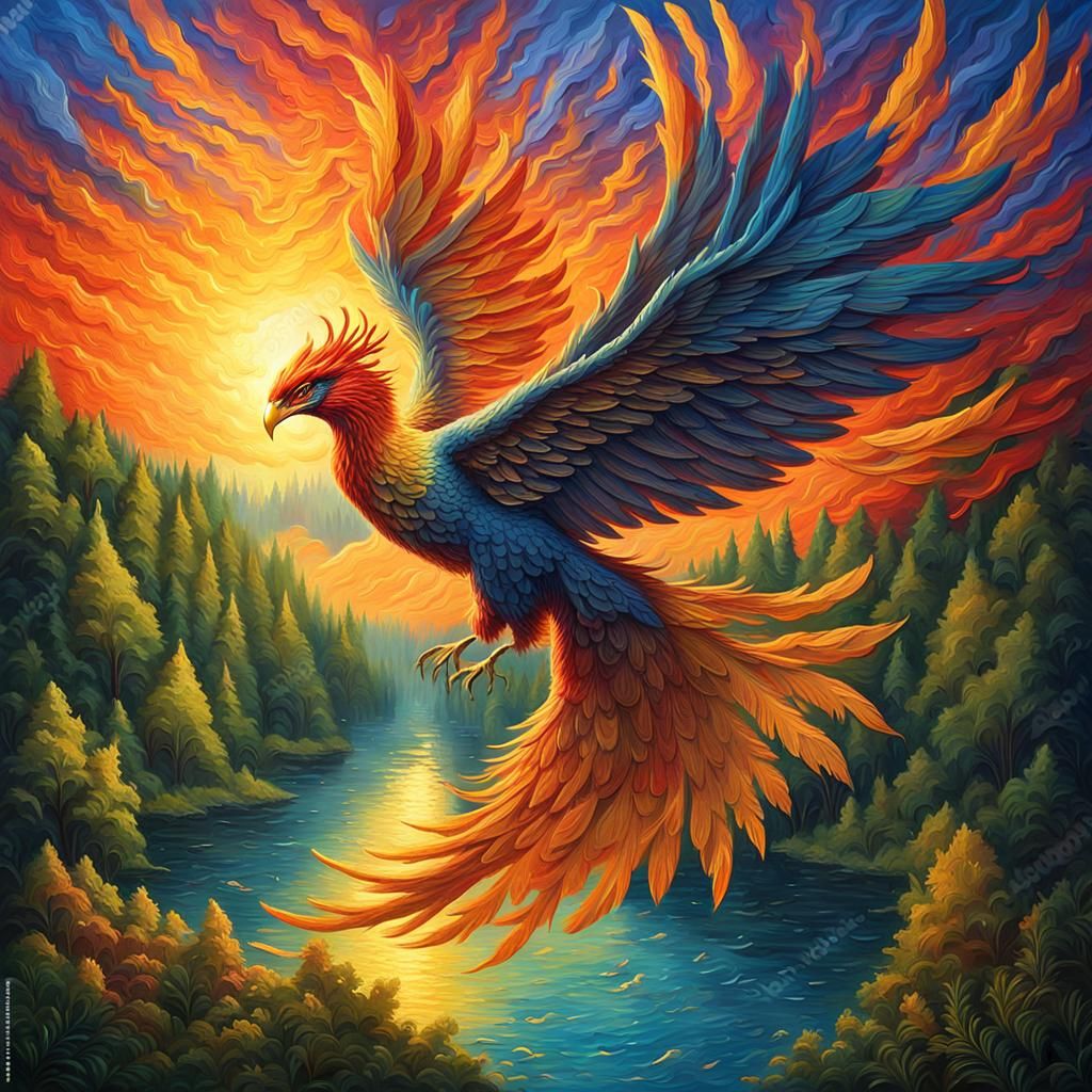Flight of the Phoenix!! - AI Generated Artwork - NightCafe Creator