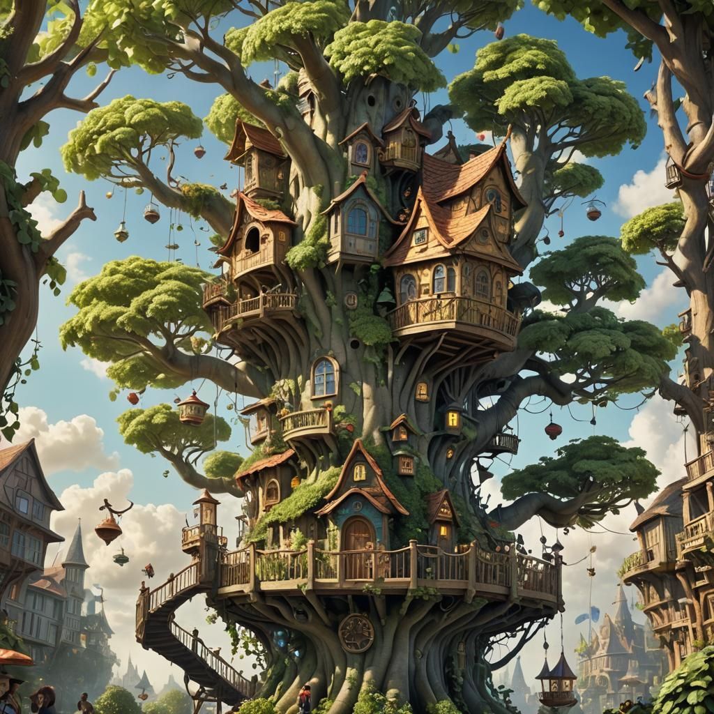 Jacks magic Beanstalk towering into the sky incorporating unique little ...