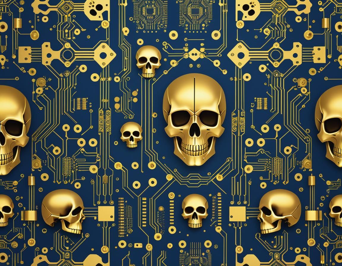 A wallpaper featuring a Skulls and BONES flat pattern inspired by a ...