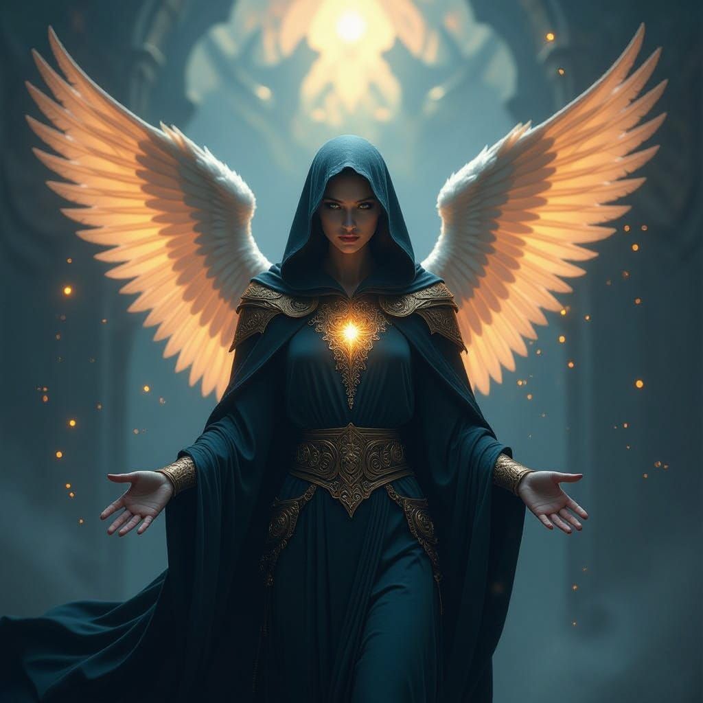 holy angel in a human body Epic cinematic brilliant stunning intricate meticulously detailed ...